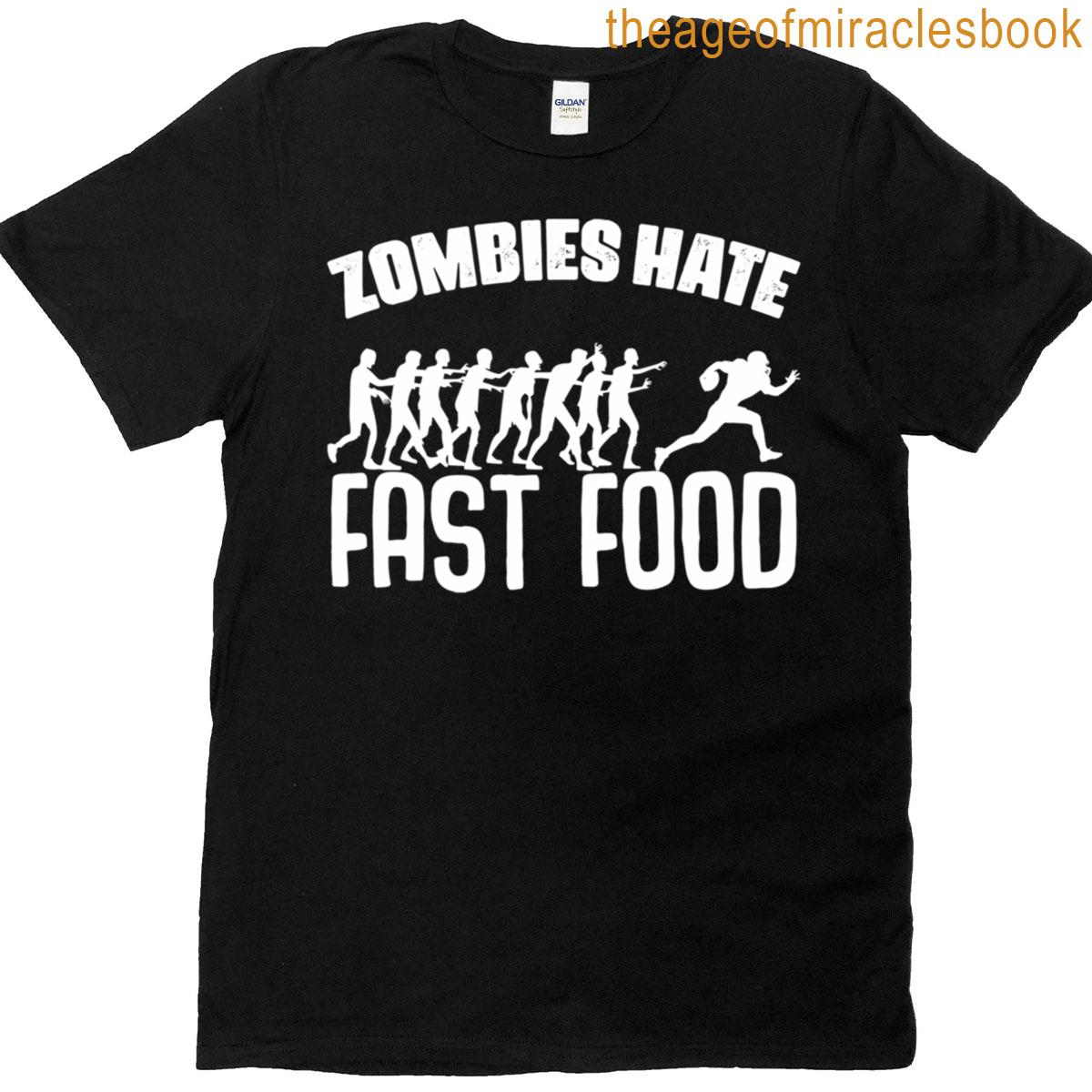 Zombies Hate Fast Food Funny Football Player Zombie Fanatic Classic T-shirt