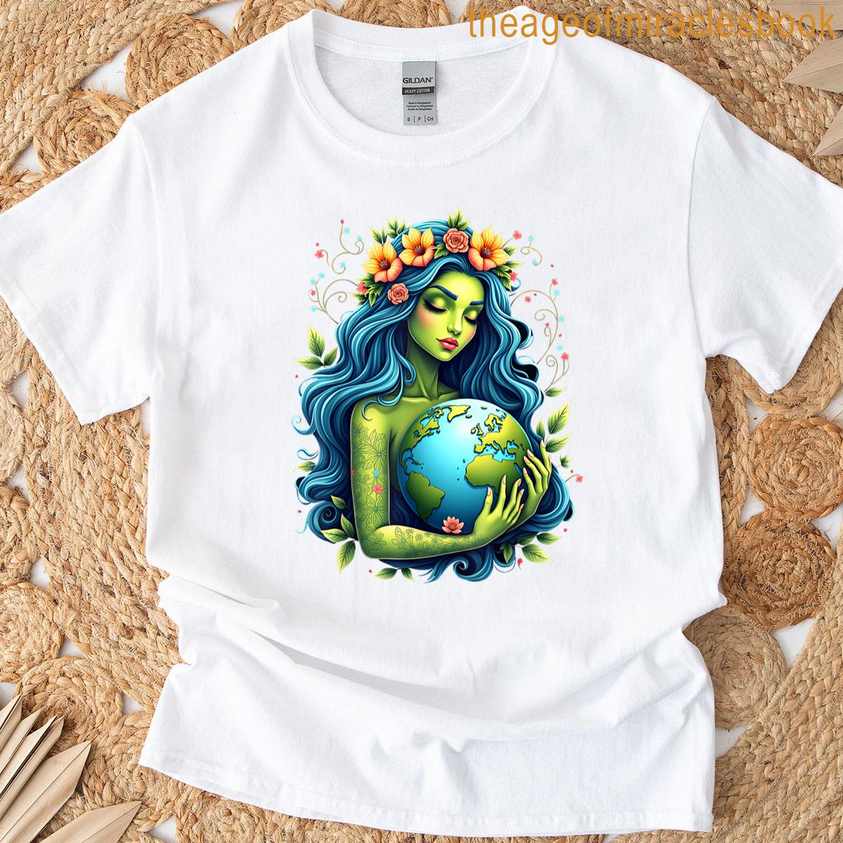 Green Mother Earth Day Gaia Save Our Planet Girl Kids Shirt