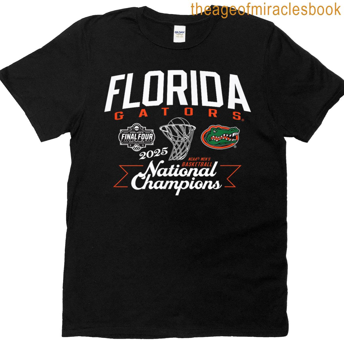 Florida Gators National Champs 2025 Mens Basketball Dunk T-shirt