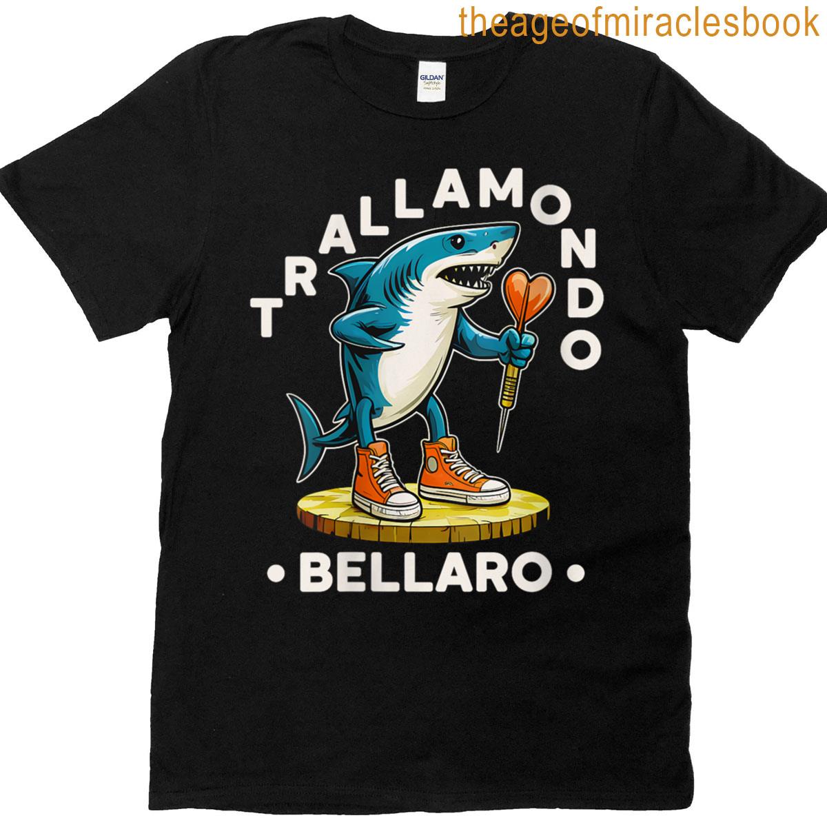 Womens Tralalero Tralala Brain Red Trallamondo Bellaro Shark Meme T-shirt