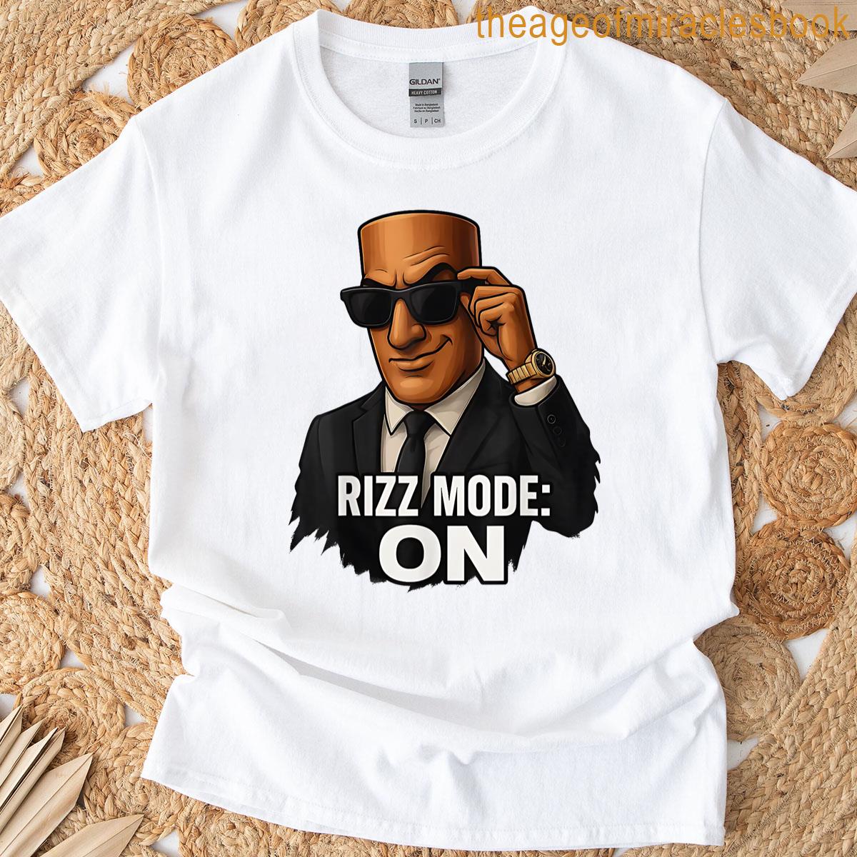 Tung Tung Tung Sahur Rizz Mode On Italian Brainrot Meme T-shirt