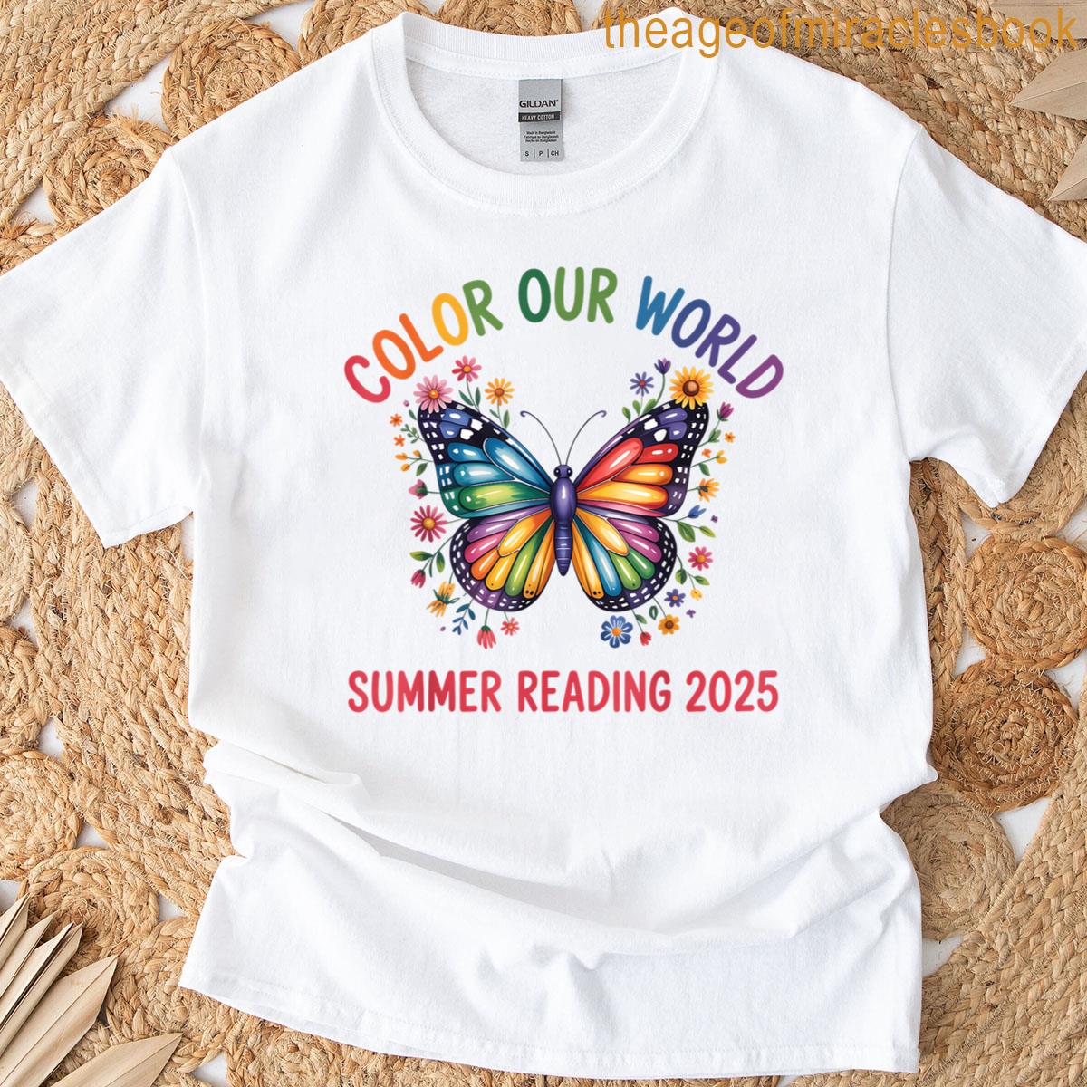 Color Our World Summer Reading Program 2025 Butterfly T-shirt