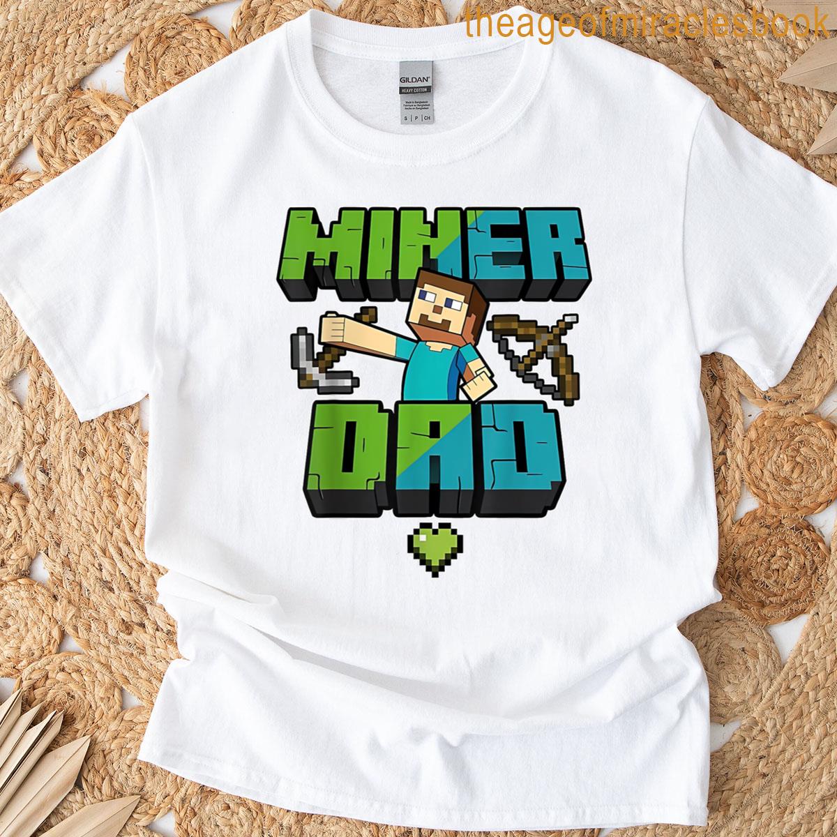 Dad Pixel Gamer Happy Fathers Day Family Matching T-shirt