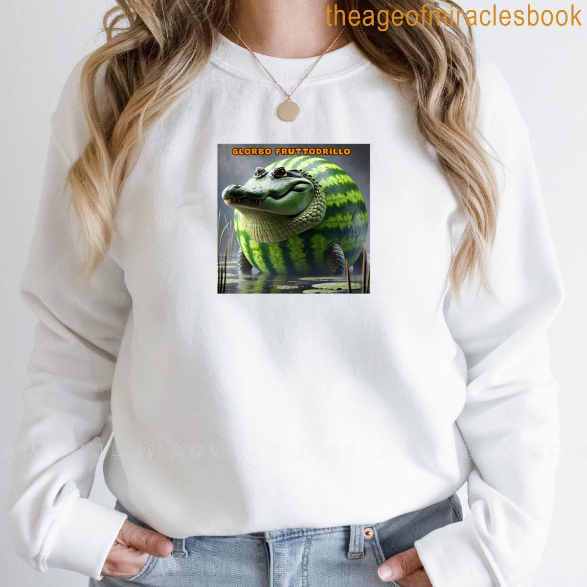 Glorbo Fruttodrillo Crocodile Italian Brainrot Character T-shirt