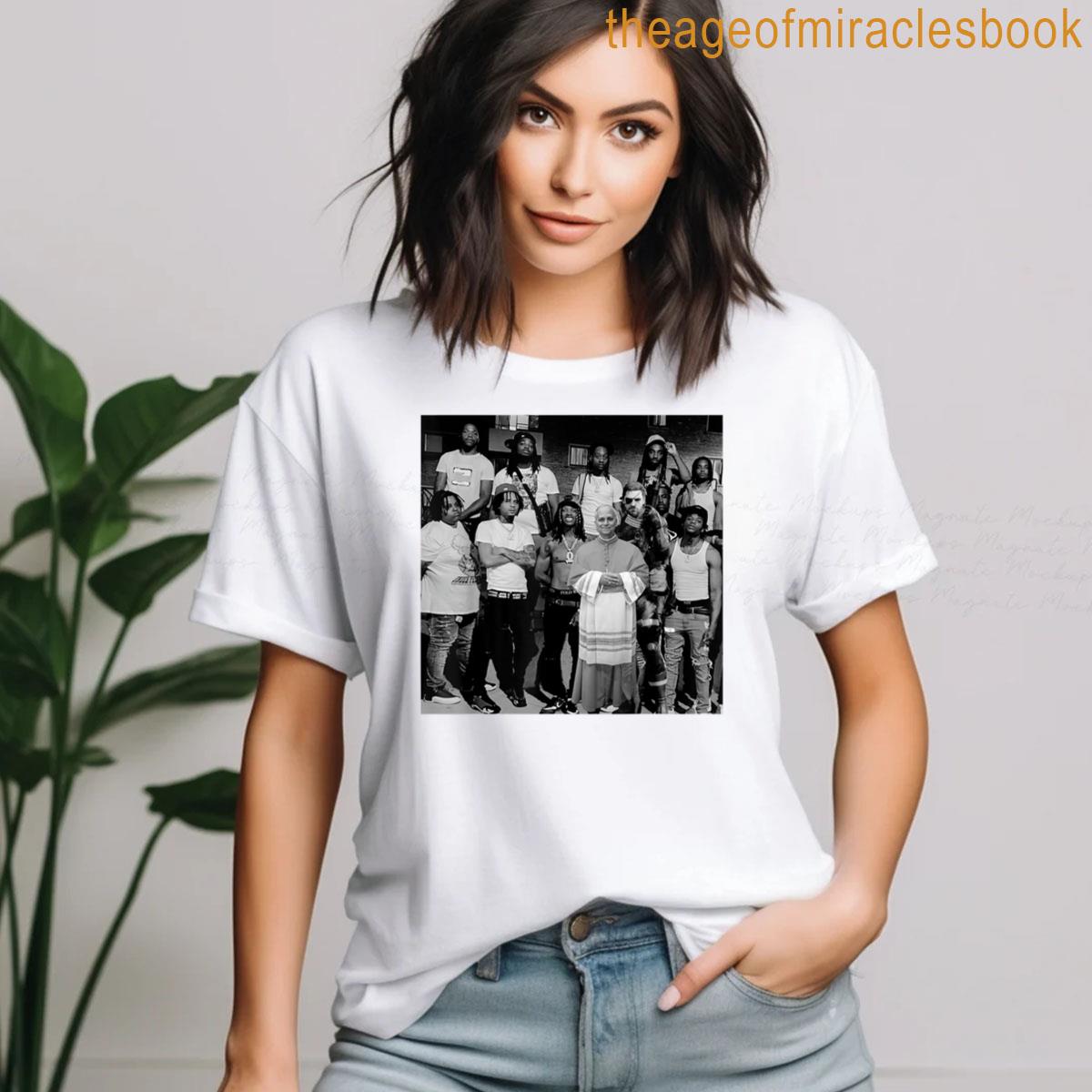 Pope Leo Xiv From Oblock Meme Art T-shirt