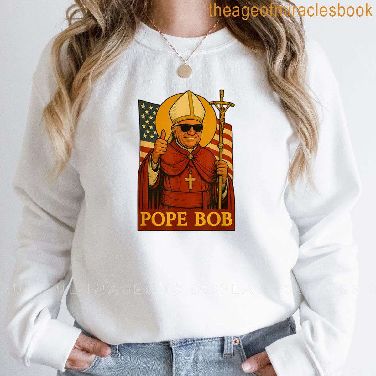 Pope Leo Pope Bob First American Pope Vintage Papal Icon T-shirt