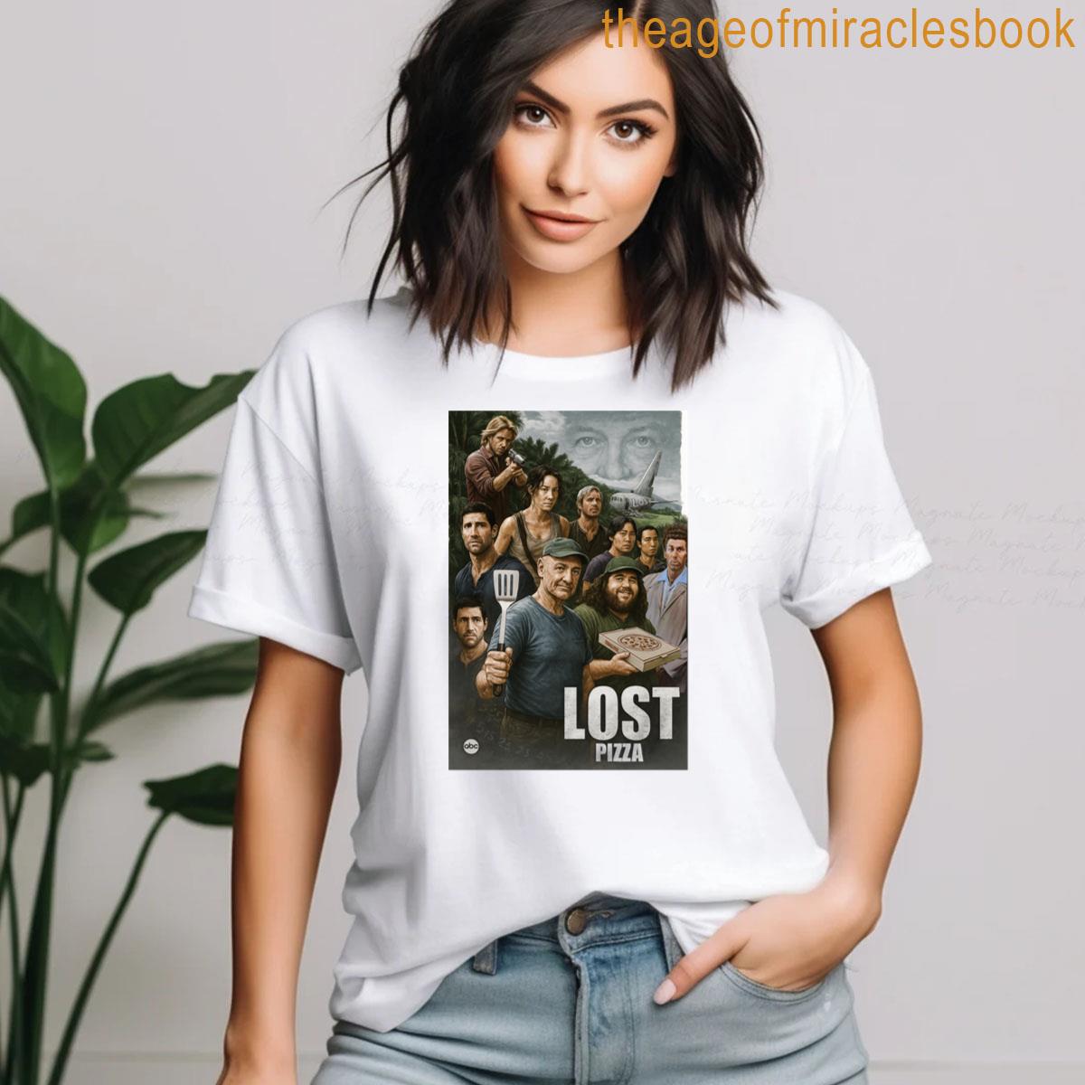 Lost Pizza Poster Spoof T-shirt