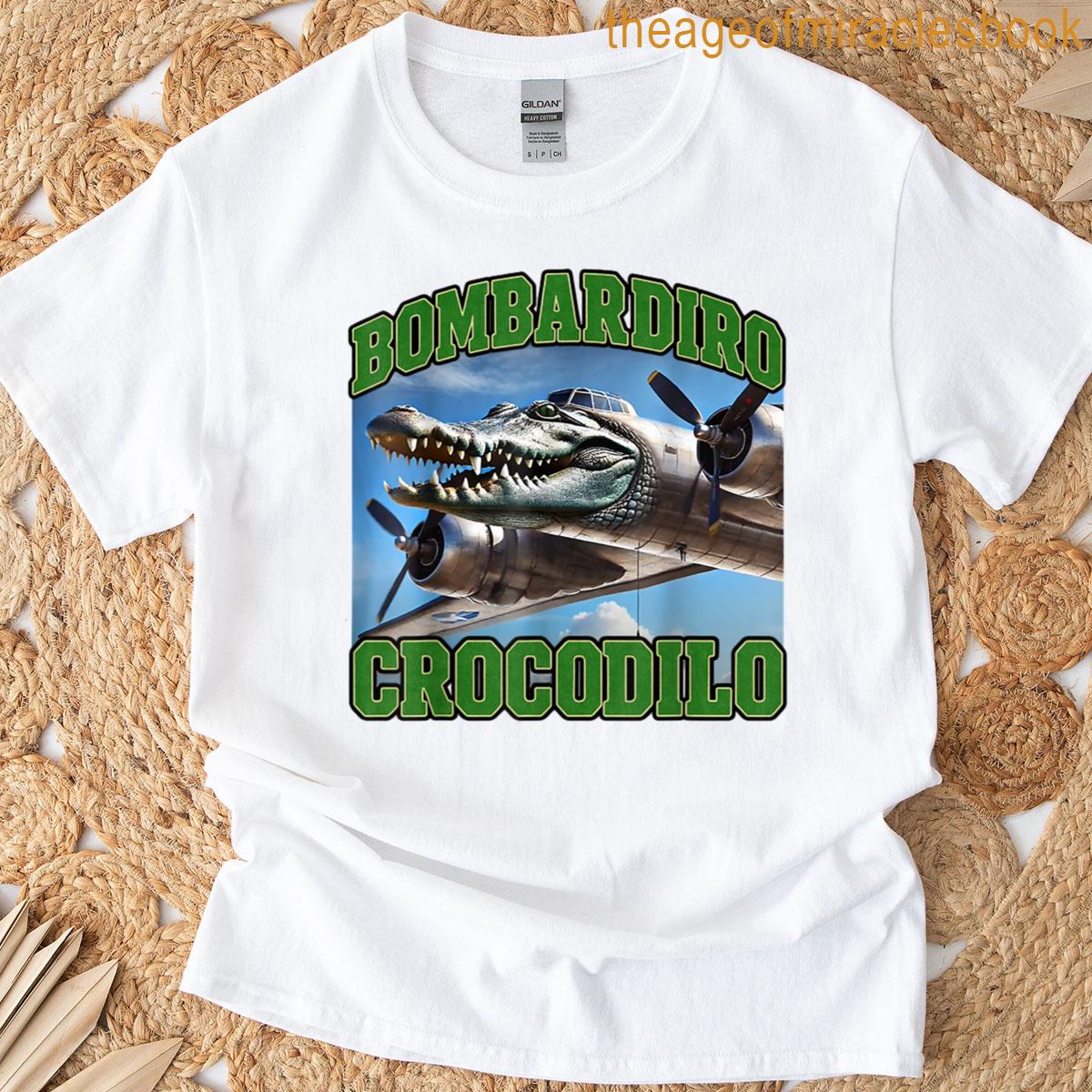 Bombardiro Crocodilo Meme Brainrot Italian Boys Gilrs Kids T-shirt