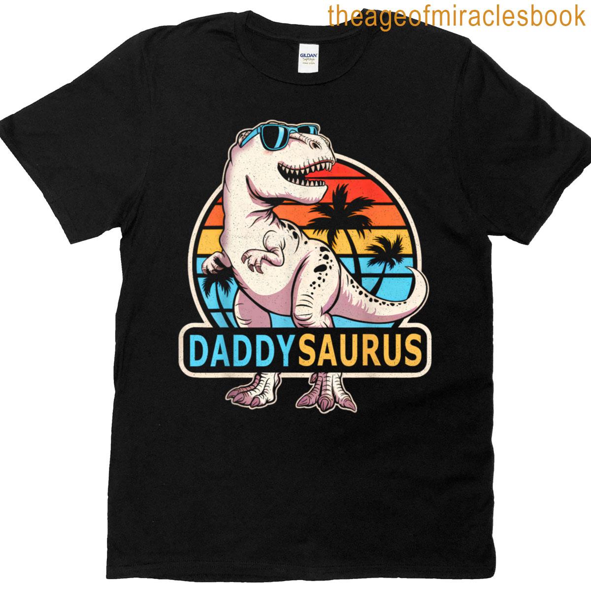 Daddy Saurus T Rex Men Papa Dad Dinosaur Family Matching T-shirt