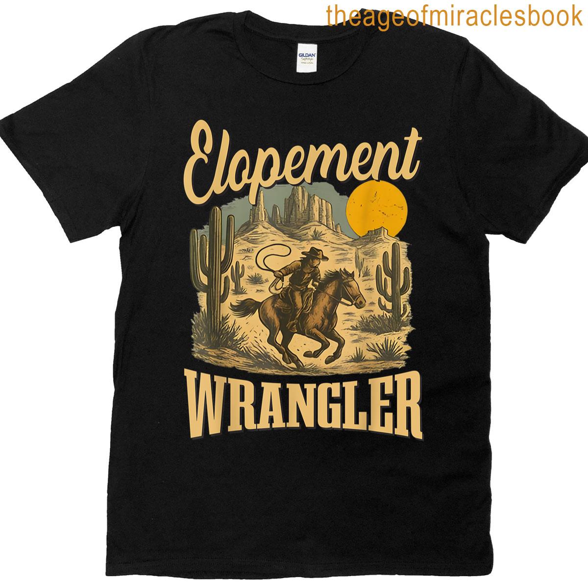 Elopement Wrangler Funny Registered Behavior Therapist Retro T-shirt