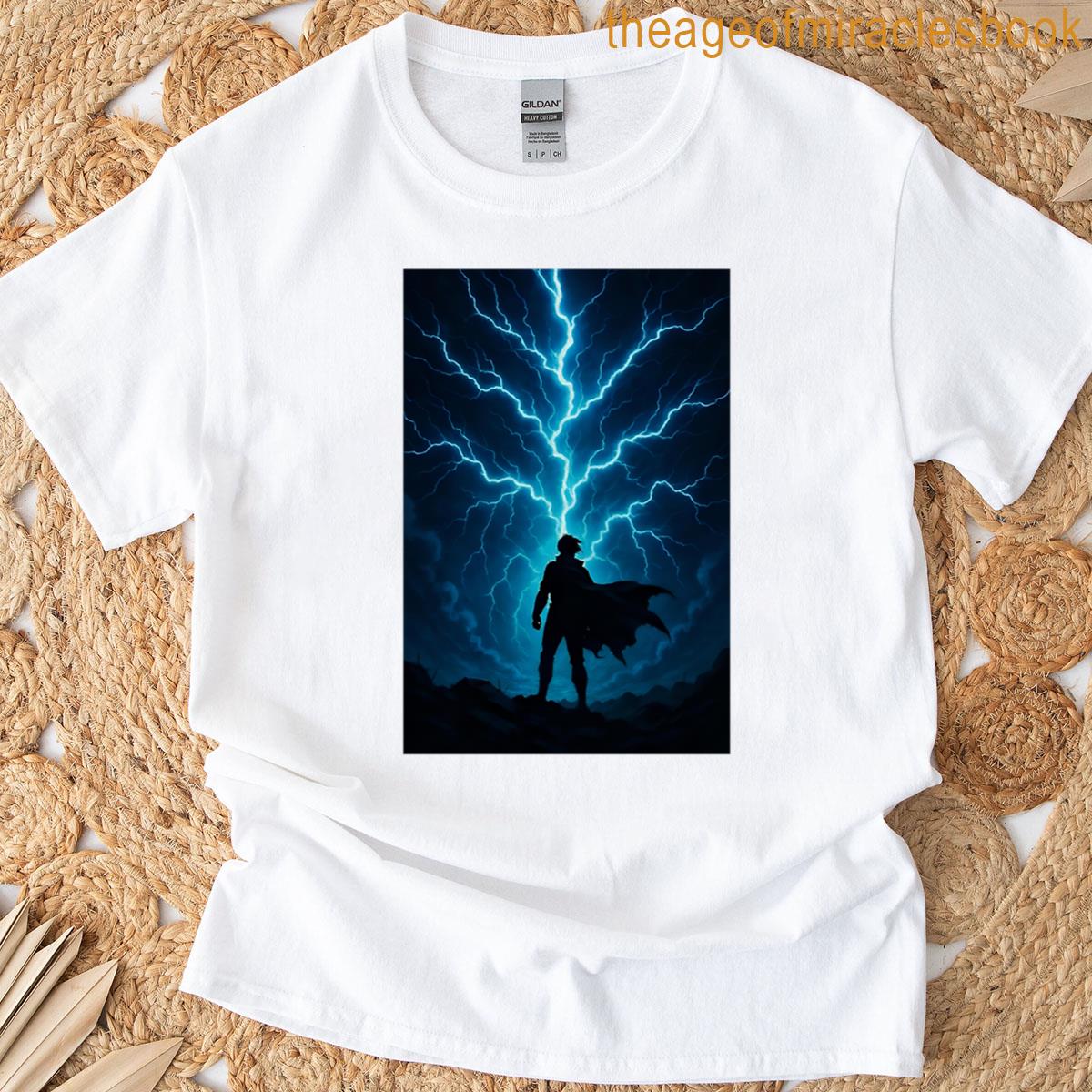 Electric Storm Hero In Epic Silhouette Power Surge T-shirt
