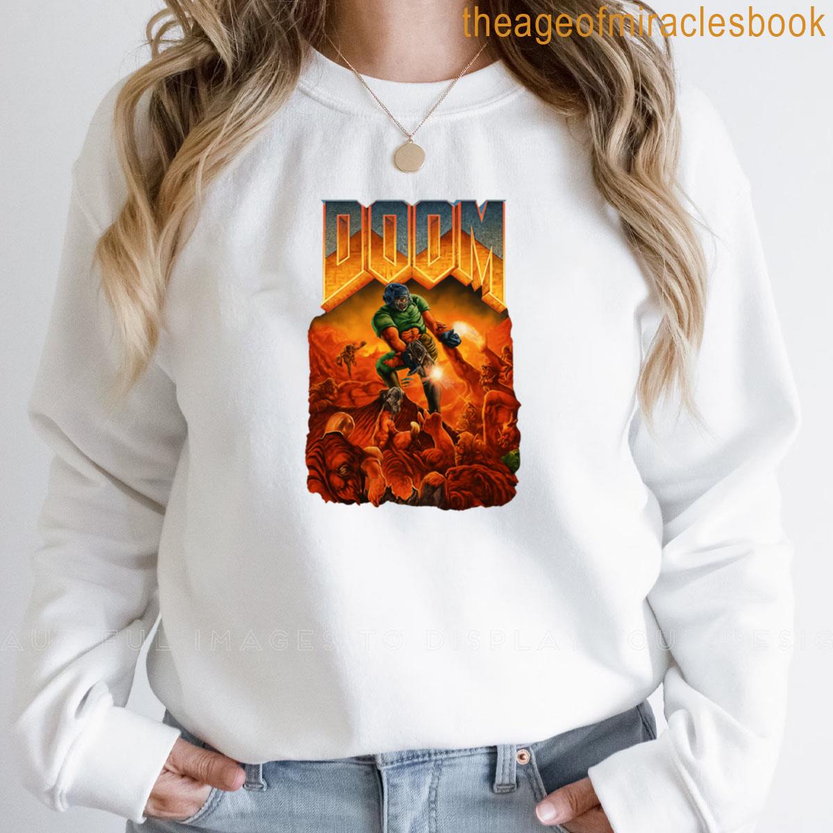 Doom Video Game Official Logo Oversized T-shirt