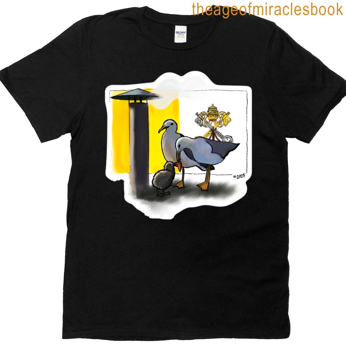 Conclave Seagull Pope Leo Xiv Catholic T-shirt