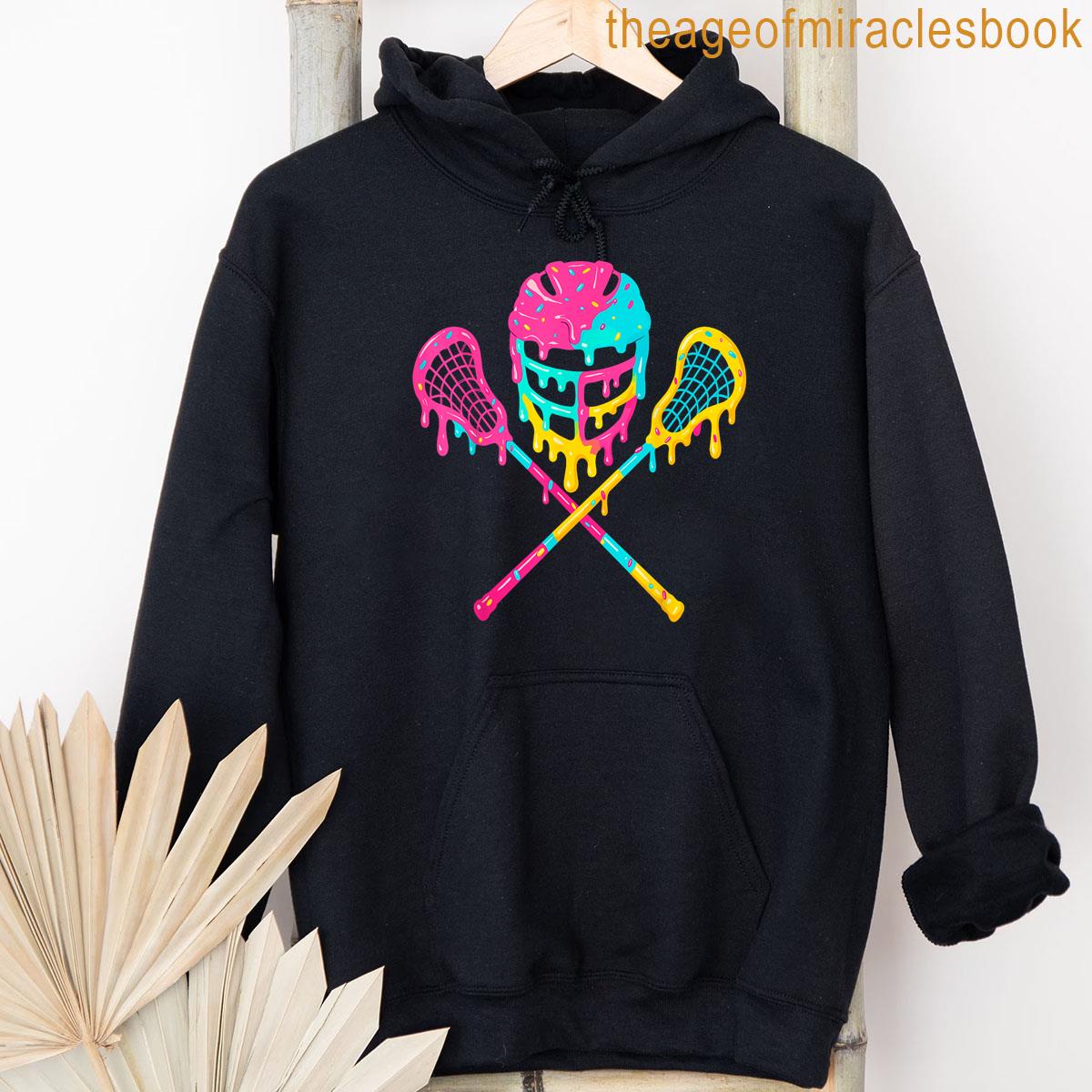 Lacrosse Drip Lax Helmet Ice Cream Sticks T-shirt