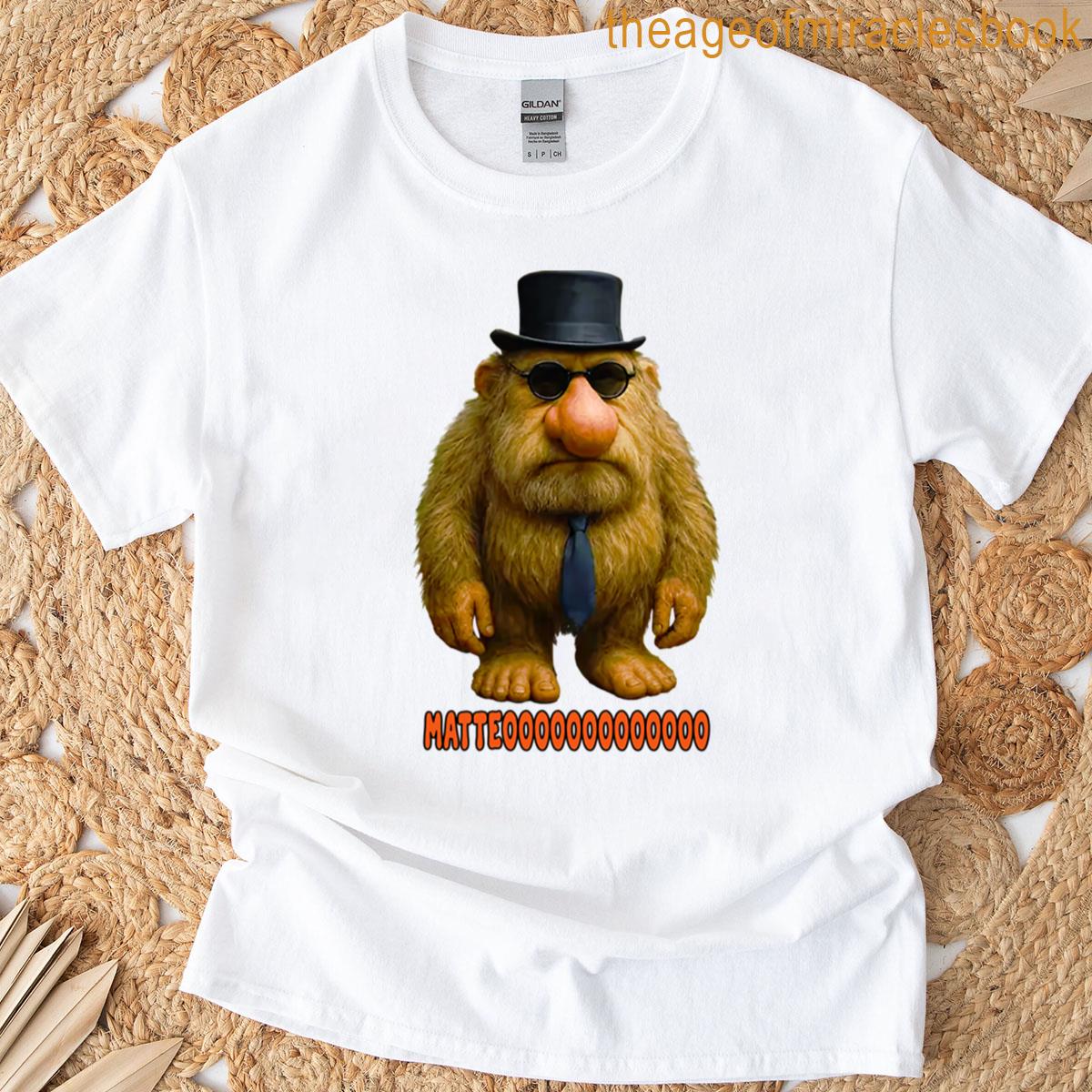 Matteooooooooooooo Mateo Italian Brainrot Character T-shirt