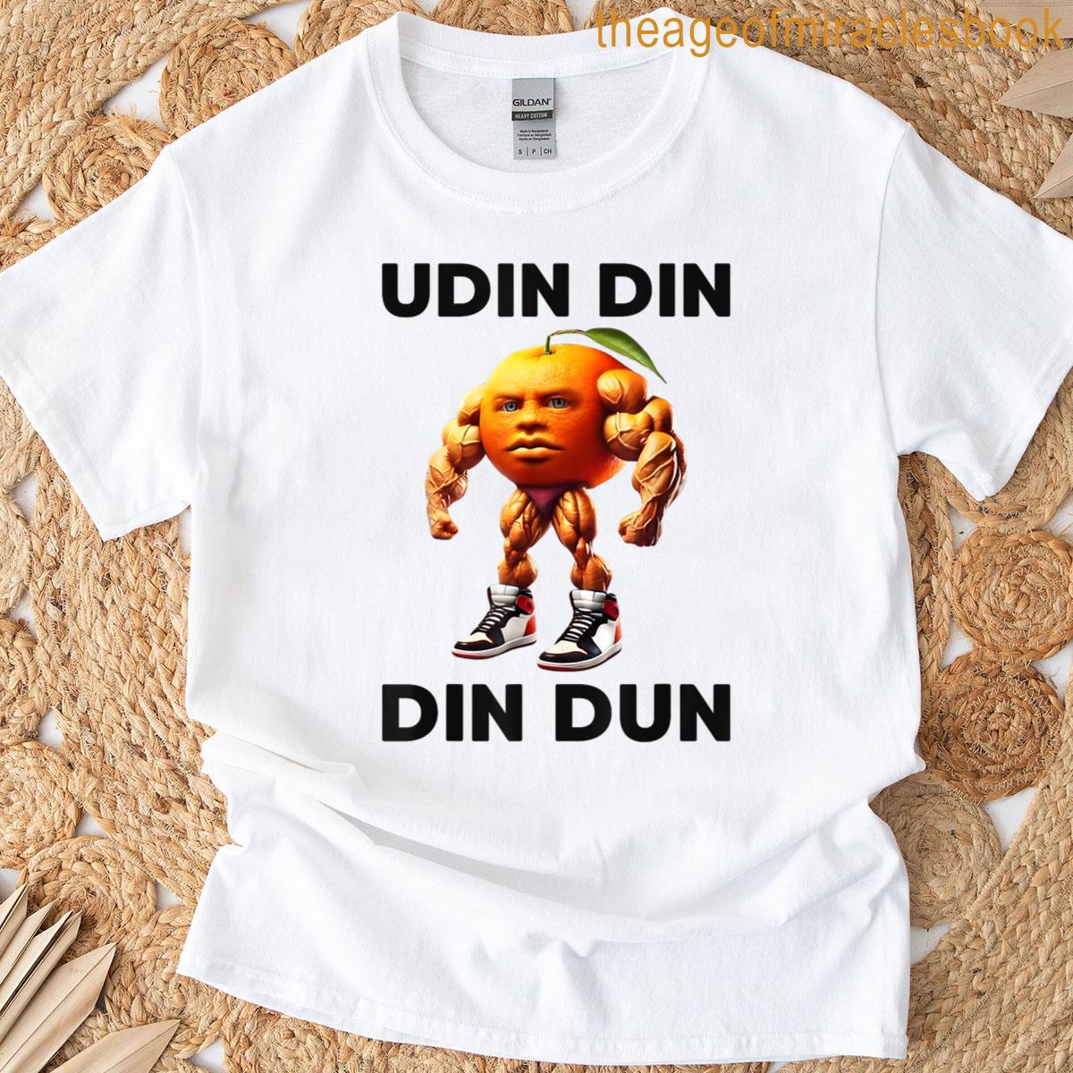 Udin Din Din Dun Udindindindun Italian Brainrot Meme Orange T-shirt