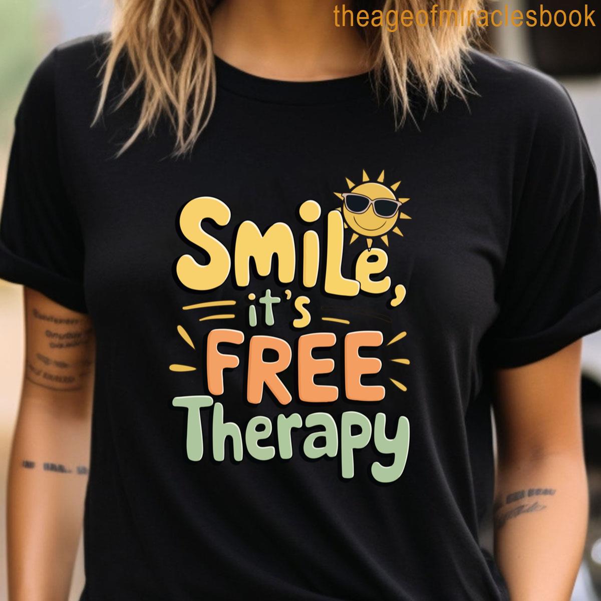 Smile Its Free Therapy Oversized T-shirt