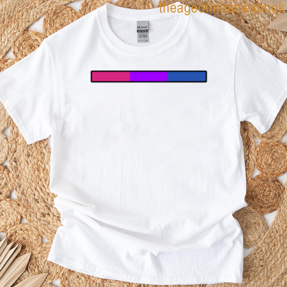 Subtle Bisexual Pride Flag Strip T-shirt