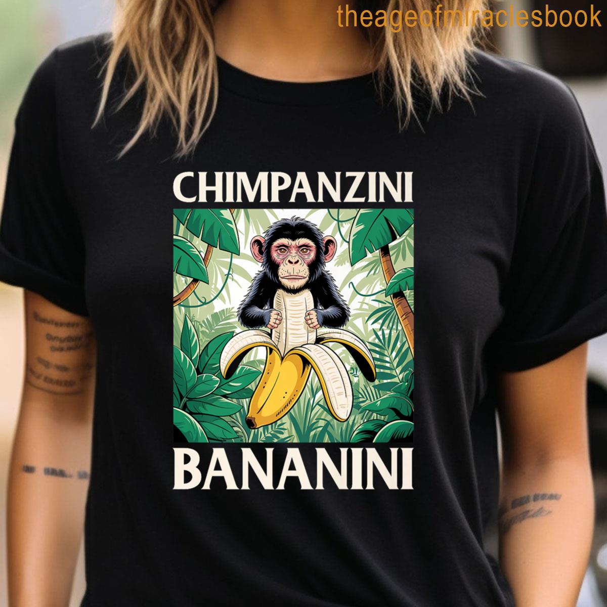 Chimpanzini Bananini Italian Brainrot Meme Premium T-shirt