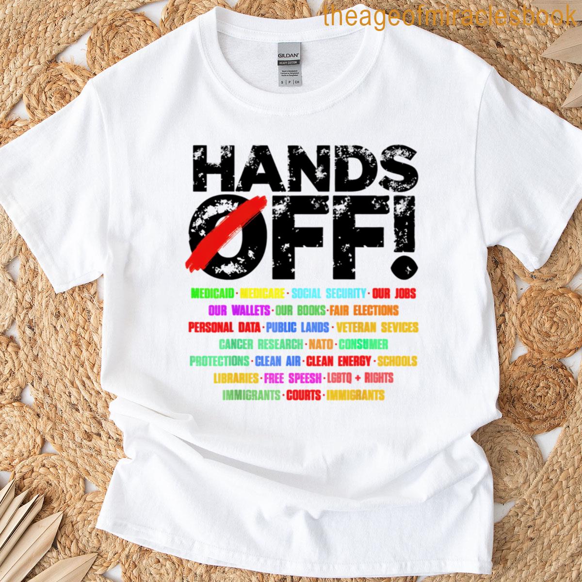Hands Off Protest Retro T-shirt
