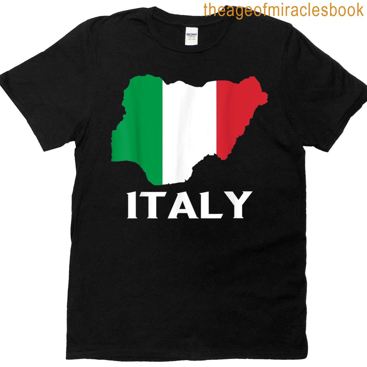 Italy Map Italian Flag Heritage Italian Roots Italian Pride T-shirt