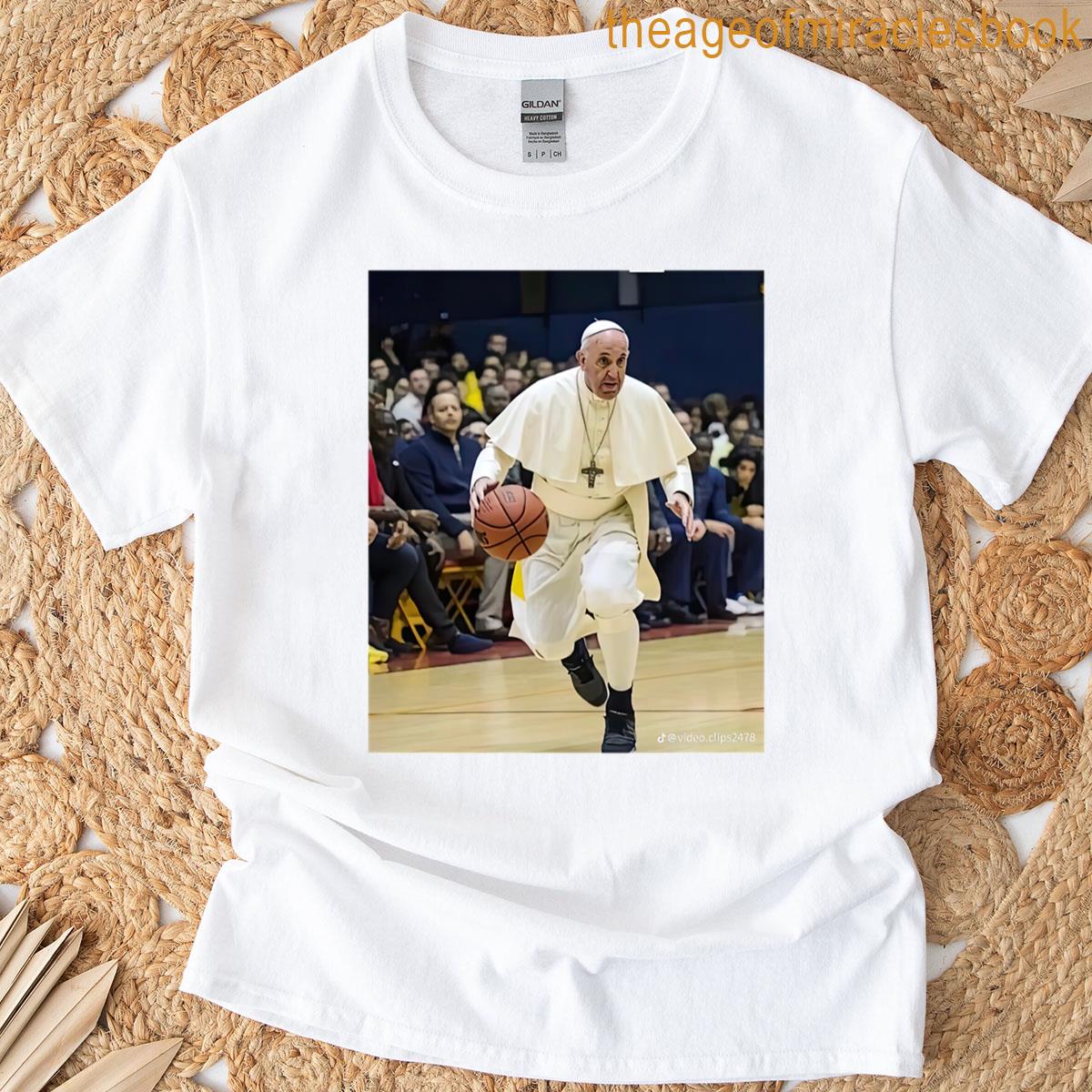 Pope Fracis Basketballing Dribbling Funny T-shirt