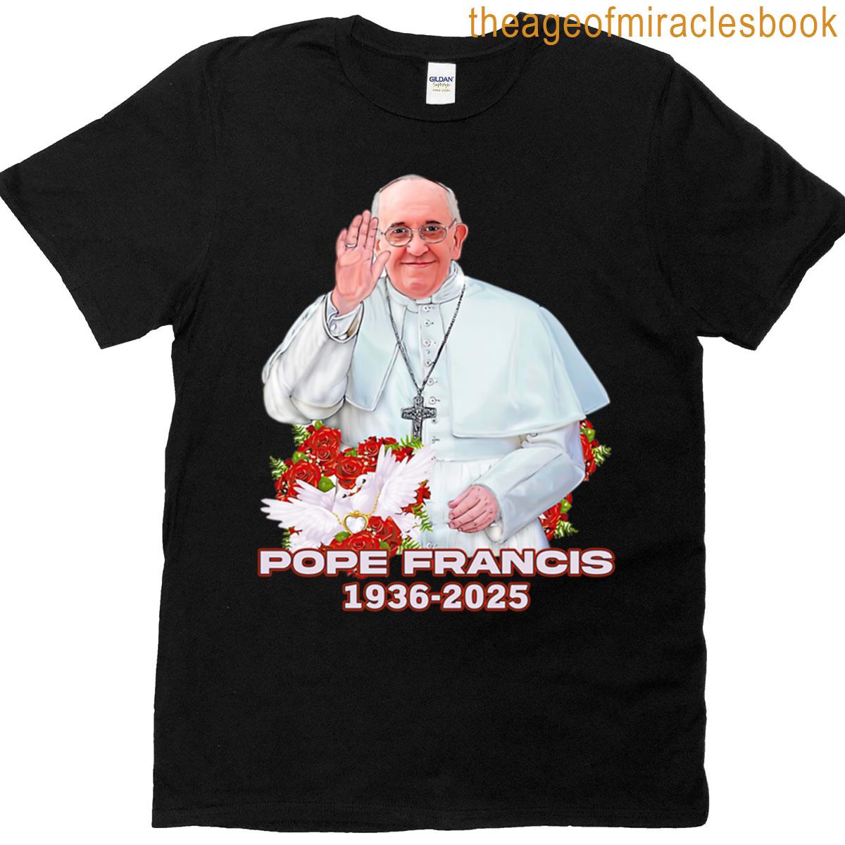 Pope Francis Rose Rip T-shirt