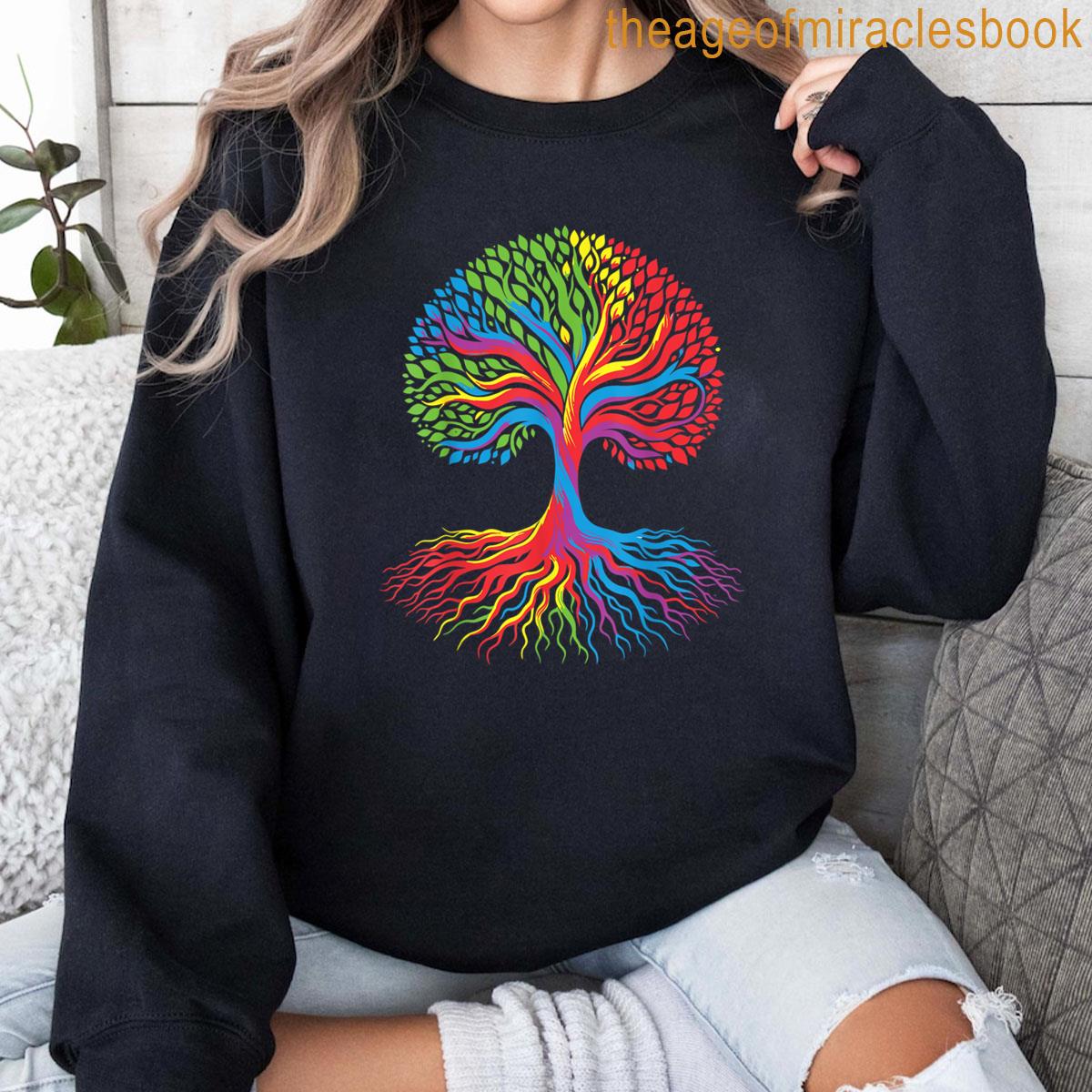 Tree Life Rainbow Lgbt Pride Month Gay Pride Flag Ally T-shirt