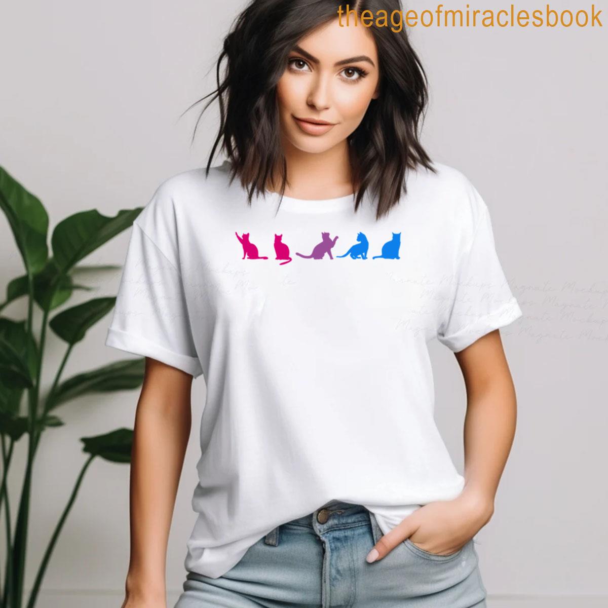 Bi Cats Bisexual Pride Oversized T-shirt