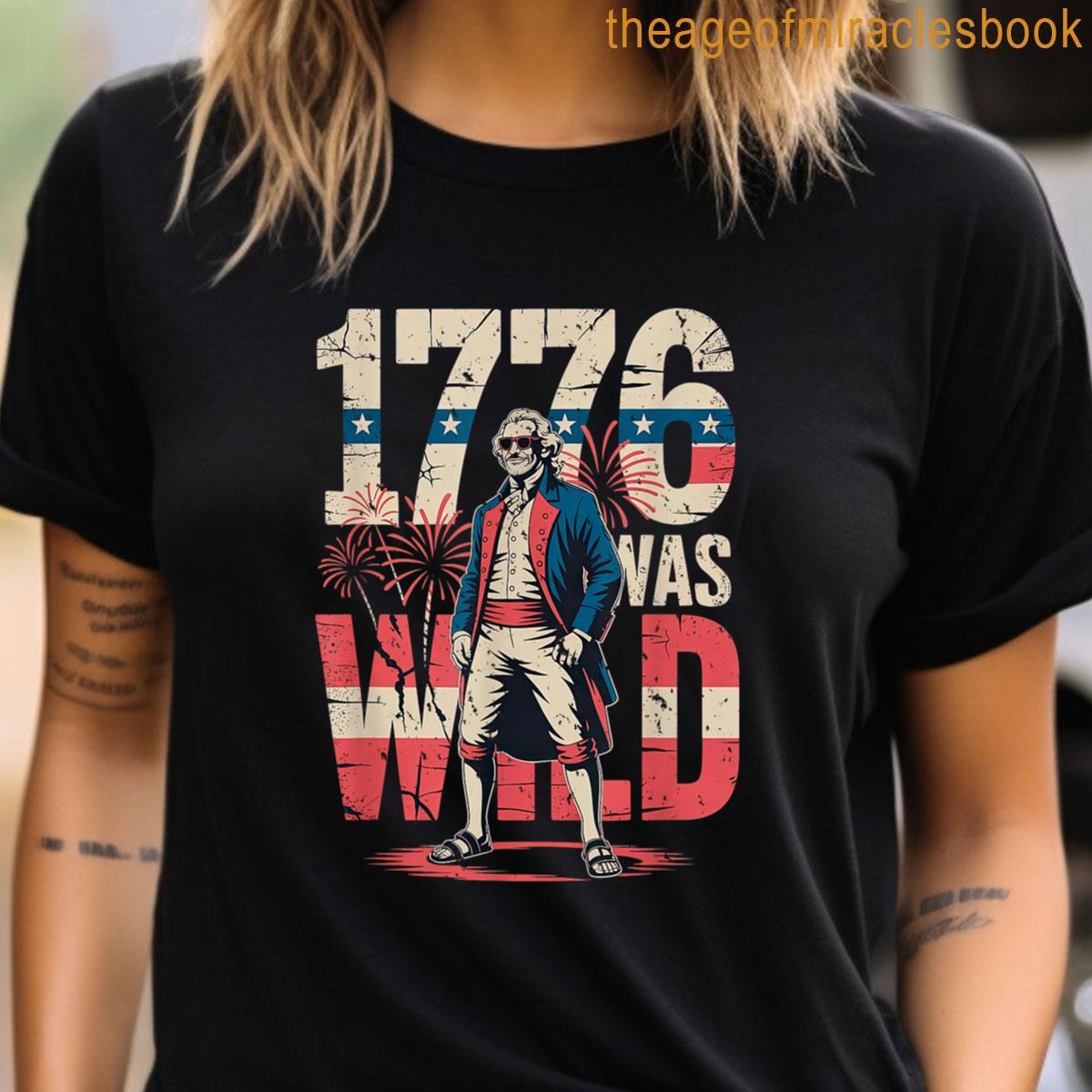 Funny Founding Cartoon With Liberty Bell And Shades T-shirt