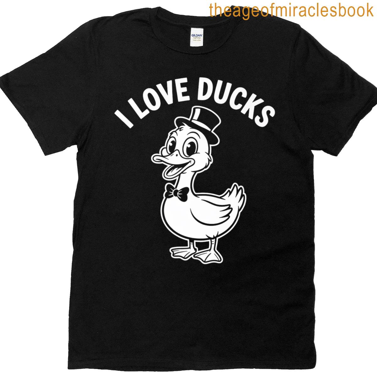 I Love Ducks Cute Cartoon Duck Lovers Premium T-shirt