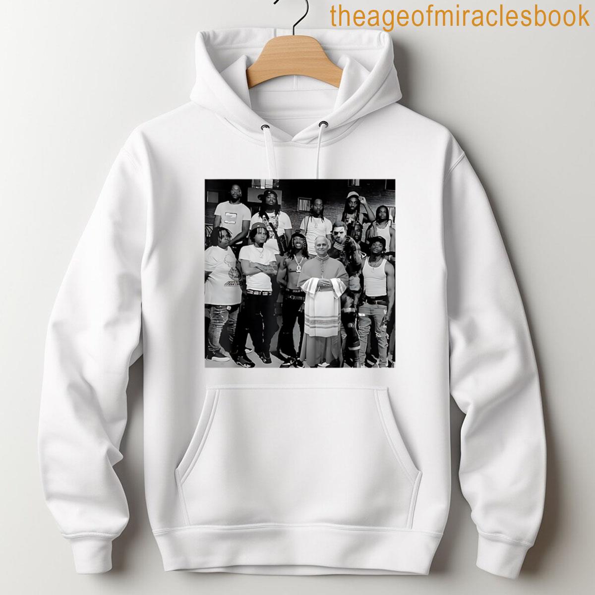 Pope Leo Xiv From Oblock Meme Art Design Urban Vatican Pope T-shirt