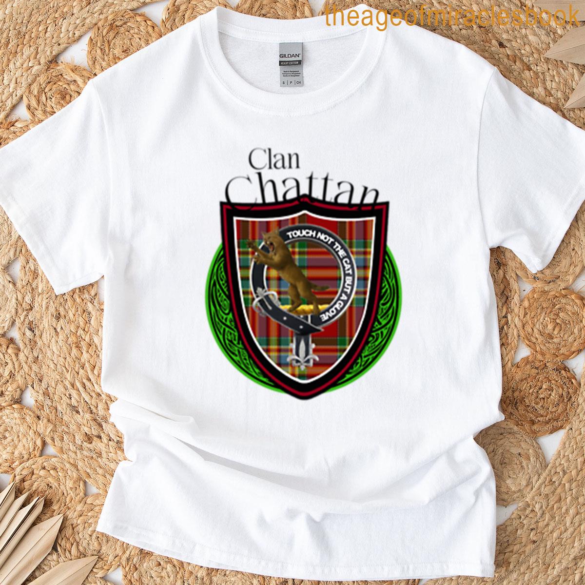 Scottish Clan Chattan Tartan And Crest Products Oversized T-shirt