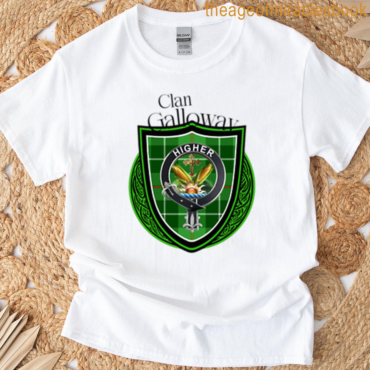 Scottish Clan Galloway Tartan And Crest Products Oversized T-shirt