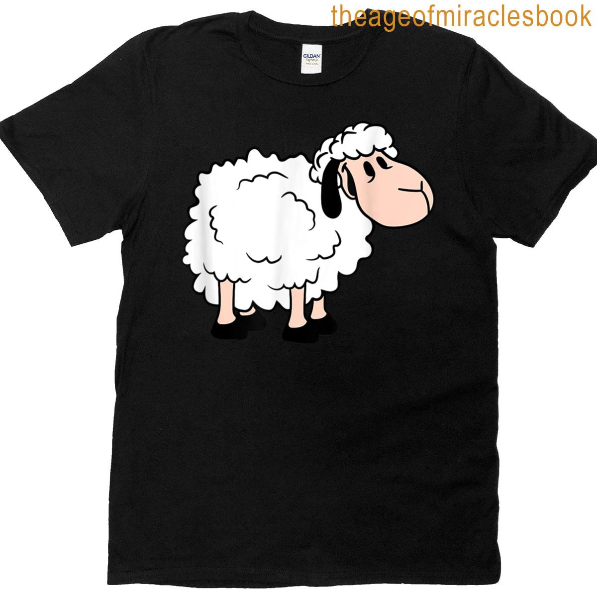 Sheep Baby Standing Cute Lamb Child Cool Comic Fun Cartoon T-shirt