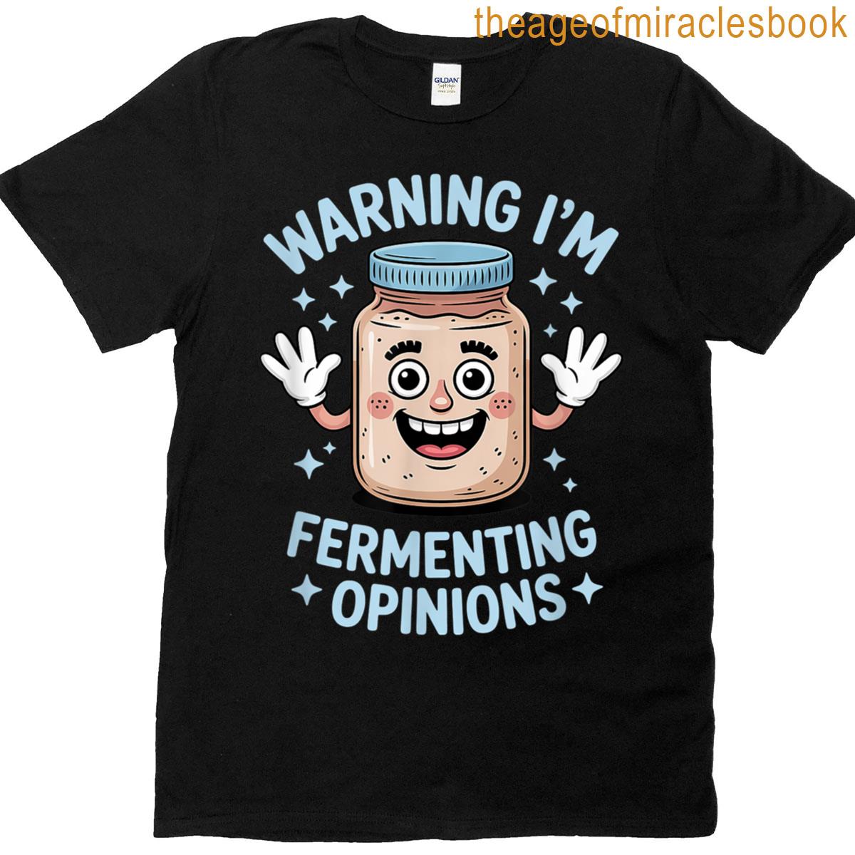 Sourdough Baking Cartoon Jar Fermentation Humor T-shirt