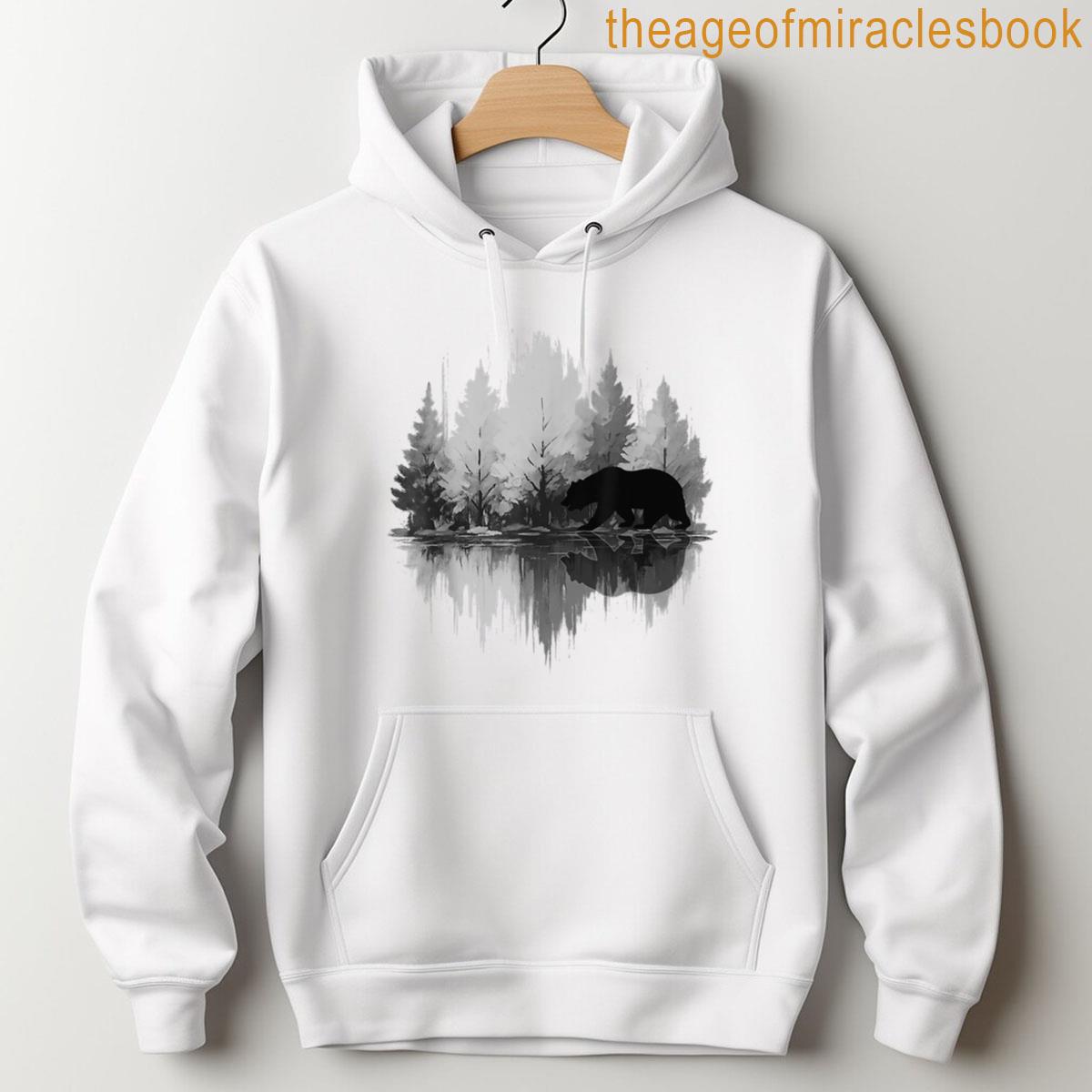 Wildlife Abstract Nature Animal Bear Reflection Forest Trees T-shirt