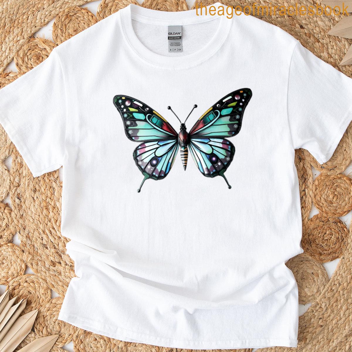 Cute Butterfly Whimsical Cartoon Insect Oversized T-shirt