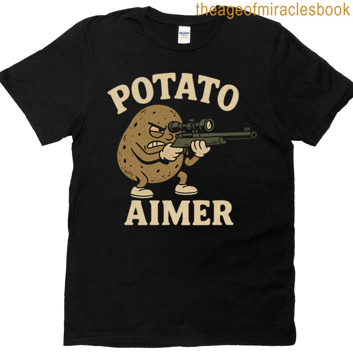 Potato Aimer Funny Fps Gamer Meme T-shirt