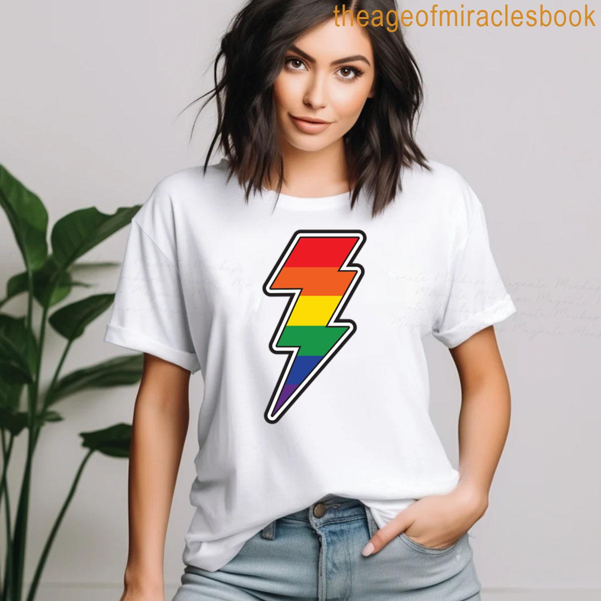 Rainbow Lightning Bolt T-shirt