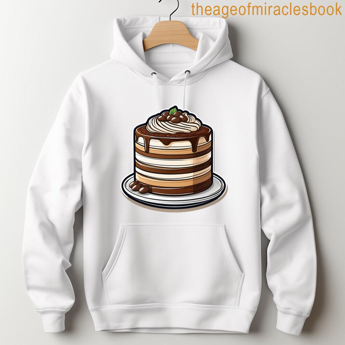 Tiramisu Cake Sticker Oversized T-shirt