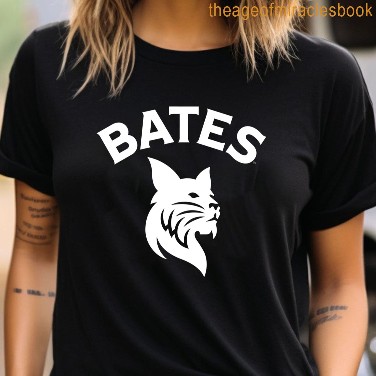 Bates College Bobcats One Color Arch Logo T-shirt