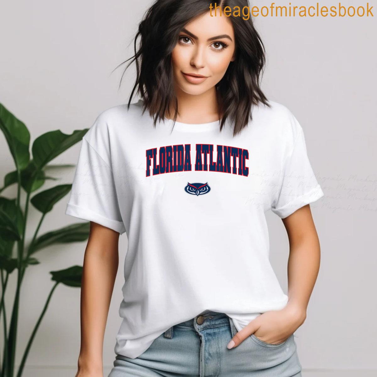 Florida Atlantic University Fau Owls Arch Logo T-shirt