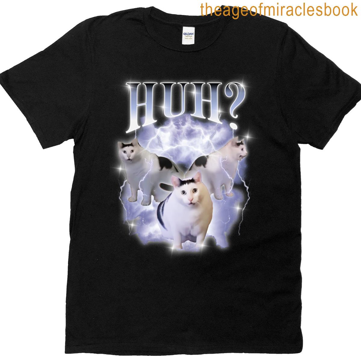 Huh Cat Chonky Ben Meme Bootleg Rap 90s Vintage Graphic T-shirt