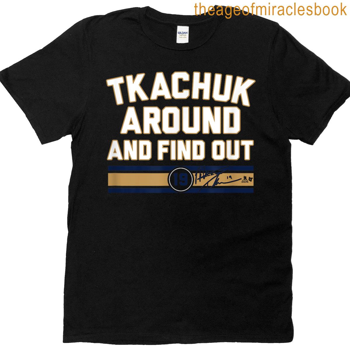 Matthew Tkachuk Around Find Out Red - Florida Hockey T-shirt