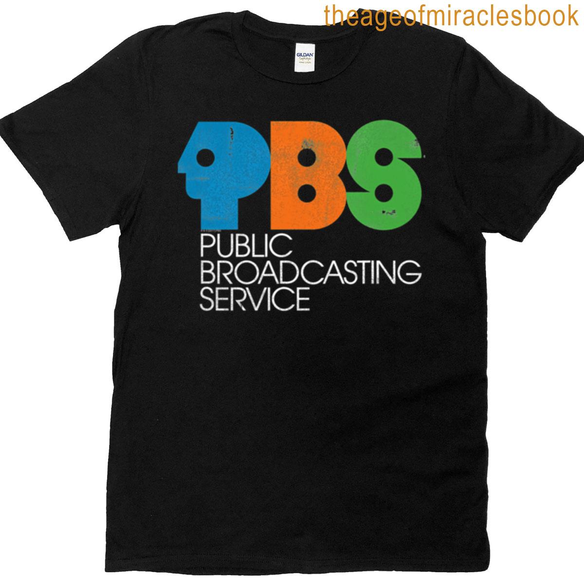 Pbs Vintage Public Broadcasting Service Logo Distressed T-shirt