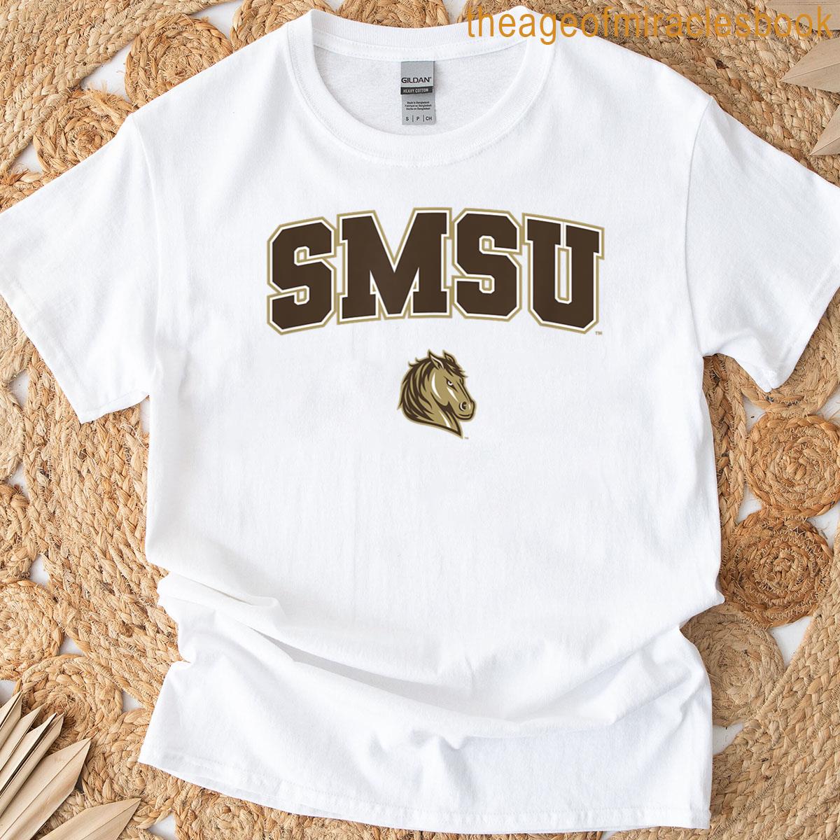Southwest Minnesota State Smsu Mustangs Arch Logo T-shirt