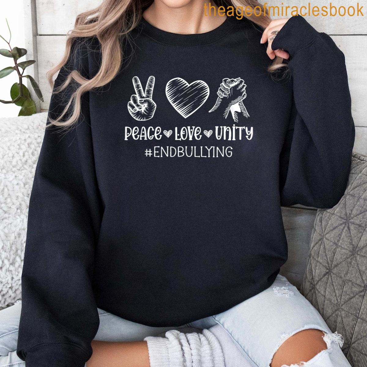 Unity Day Peace Love Unity Orange Anti Bullying Boy Girl T-shirt