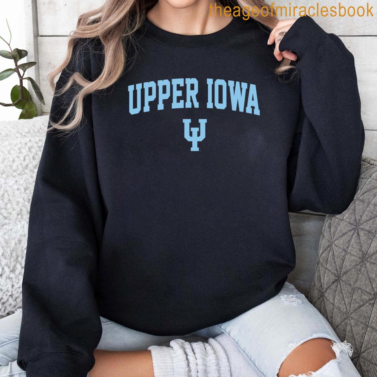 Upper Iowa University Peacocks Arched One Color Logo T-shirt