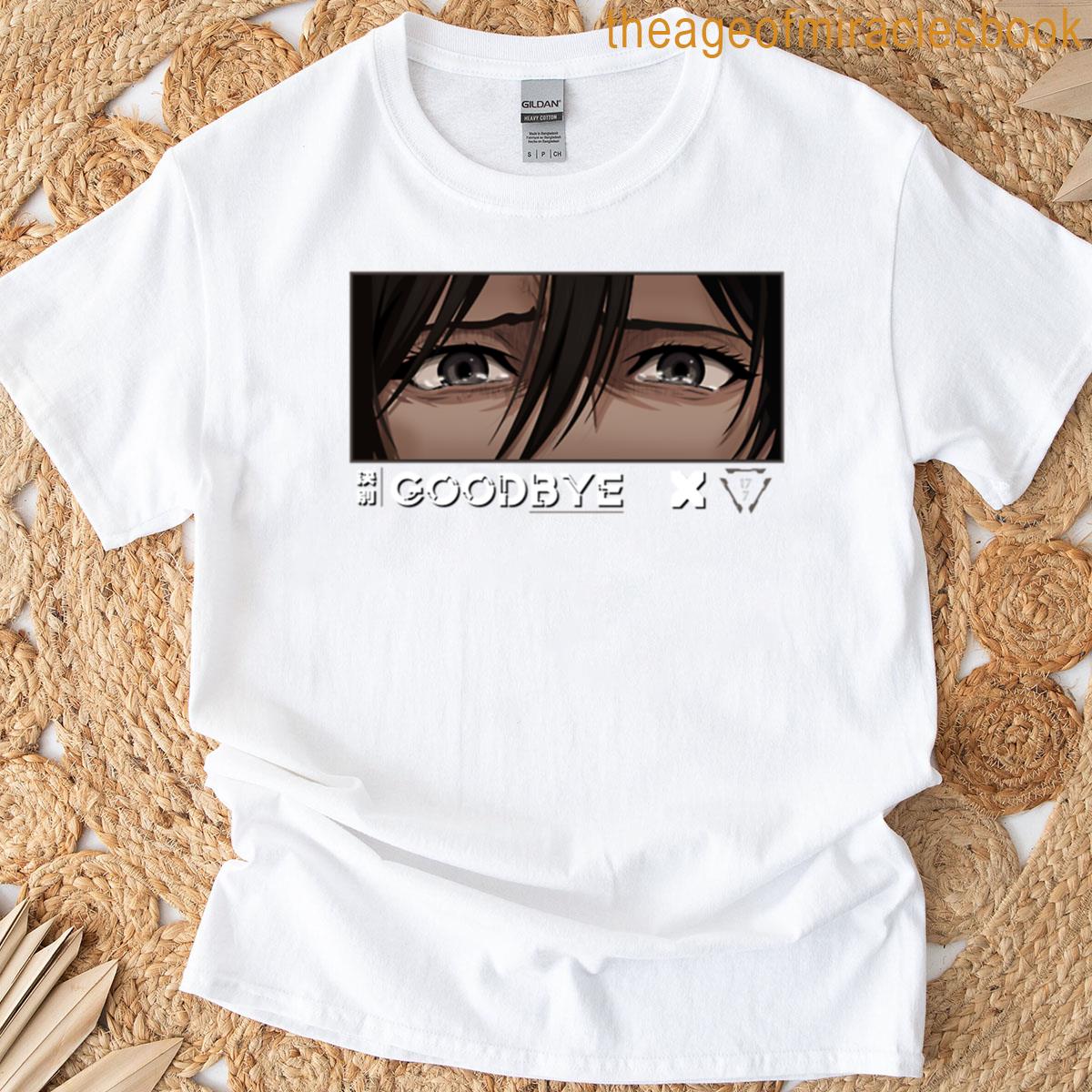 Goodbye Anime Eyes Japanese Cozy Anime Style Oversized T-shirt